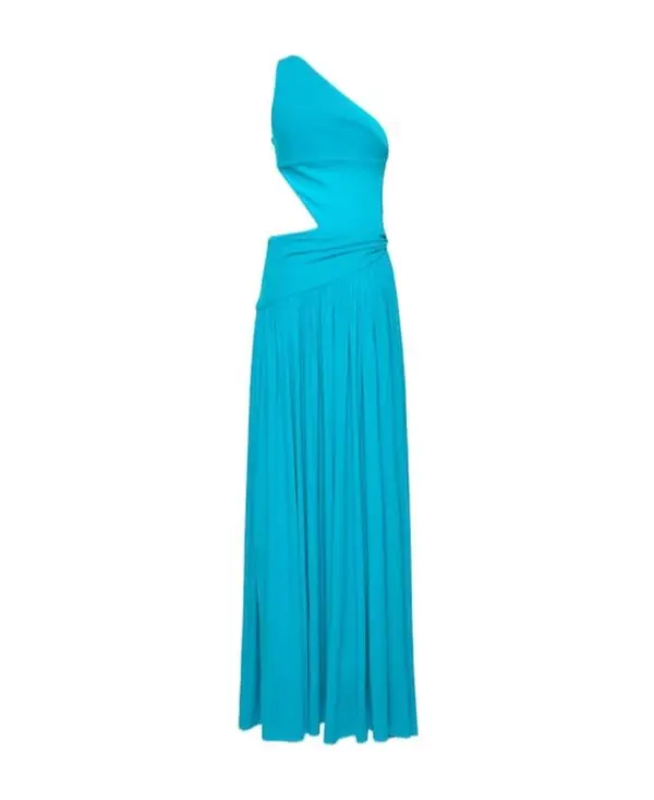 Michael Kors Plain Jersey Matte Hollow Long Dress