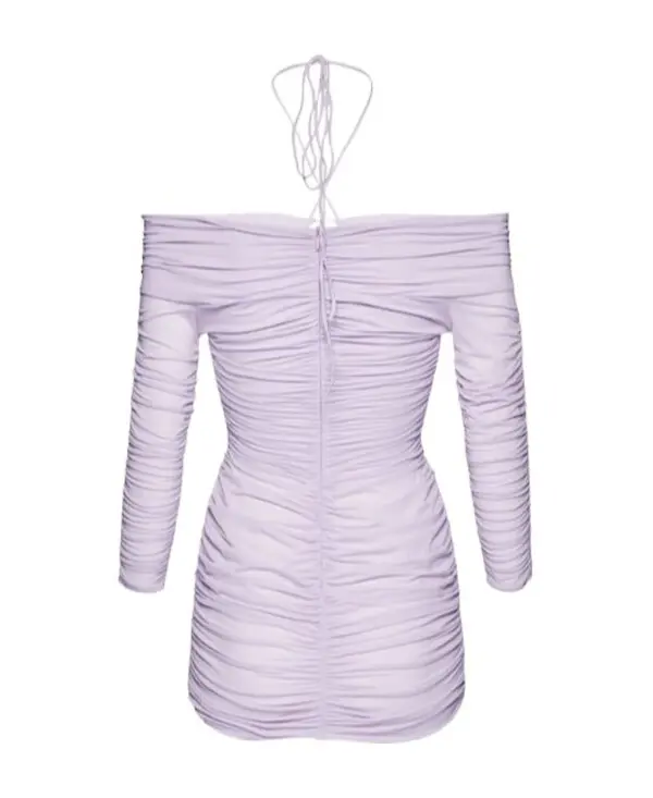 Magda Butrym Hollowed-out Pleated Jersey Mini Dress