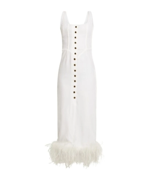 Alessandra Rich Feather-decorated Dress