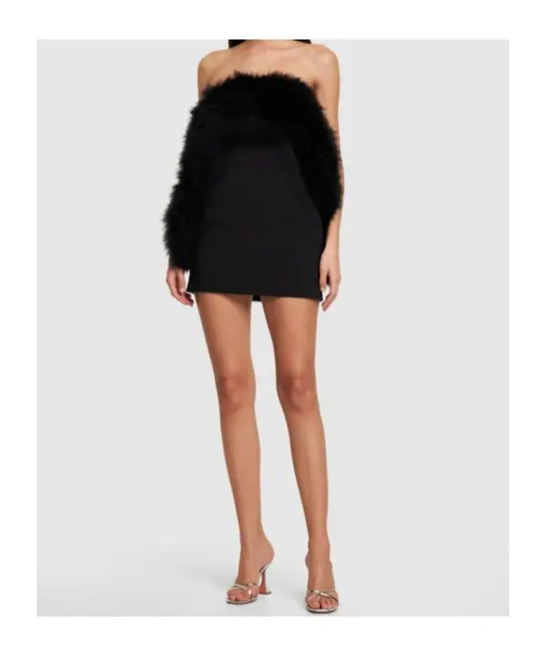 16Arlington Feather-trimmed Dress