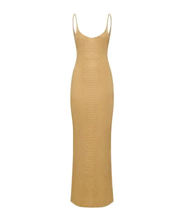 NILI LOTAN Lulux Knitted Dress - Nude