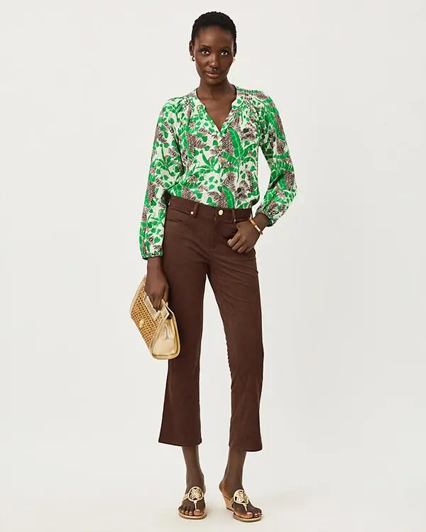 Lilly Pulitzer® 28 Annet High Rise Crop Flare Pant - Coco Beach