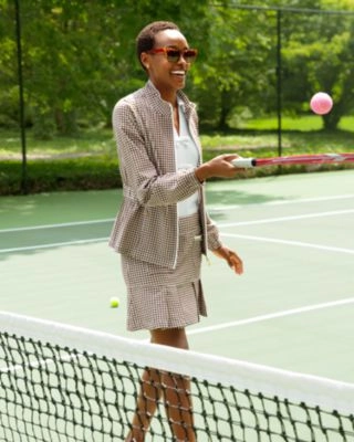 Lilly Pulitzer® Upf 50+ Luxletic Ainsley Jacket - Coco Beach Mini Performance Gingham