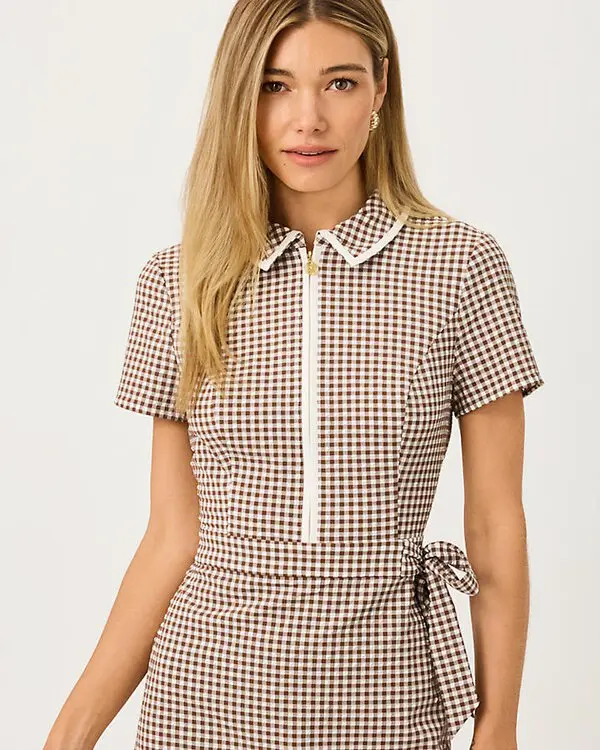 Lilly Pulitzer® Upf 50+ Luxletic Kathy Short Sleeve Tie Dress In Close-to-body Line Fit