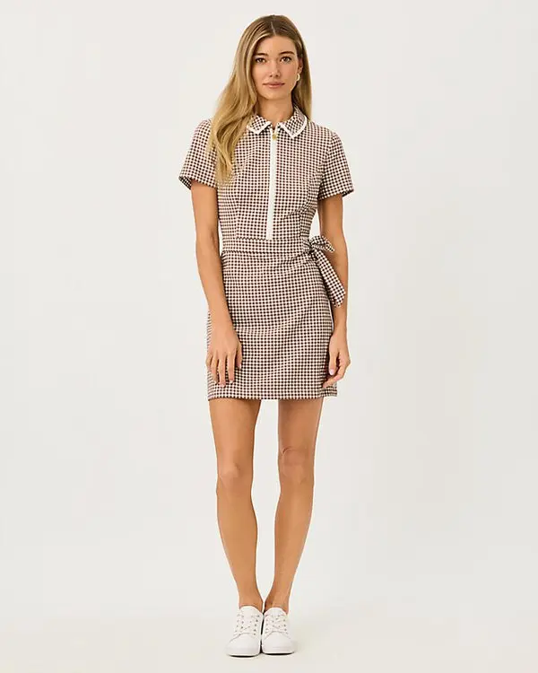 Lilly Pulitzer® Upf 50+ Luxletic Kathy Short Sleeve Tie Dress In Close-to-body Line Fit