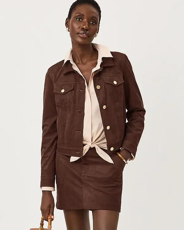 Lilly Pulitzer® Seaspray Knit Microsuede Jacket