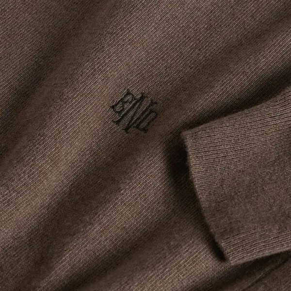 END. Monogram Knitted Polo - Bitter Chocolate