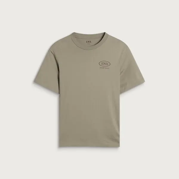 END. Worn Established T-shirt - Khaki