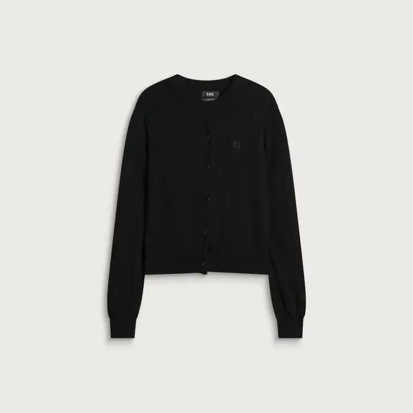 END. Knitted Cardigan - Black