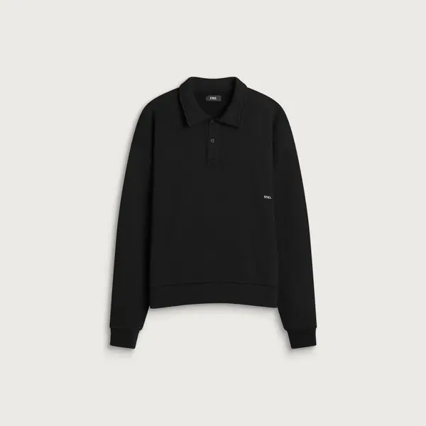 END. Signature Fleece Polo - Black