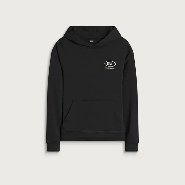 END. Worn Established Hoodie - Cinder Black
