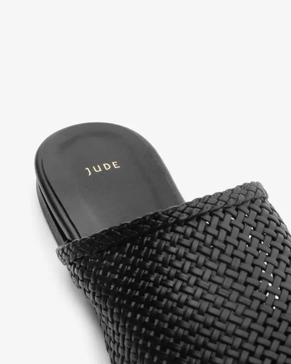 JUDE Floor Slide Woven Leather