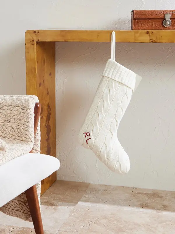 Ralph Lauren Hanley Cable-knit Cotton Stocking