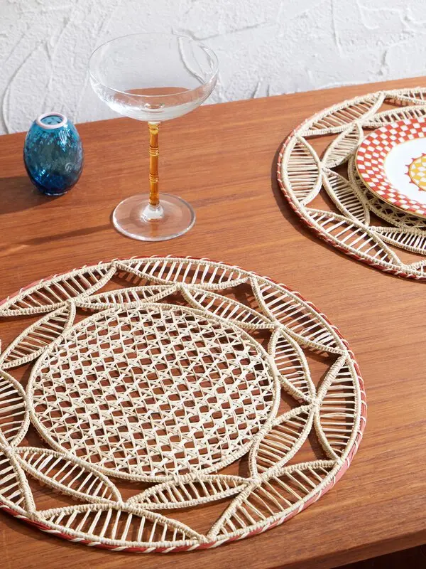 La DoubleJ Set Of Two Iraca Palm Placemats