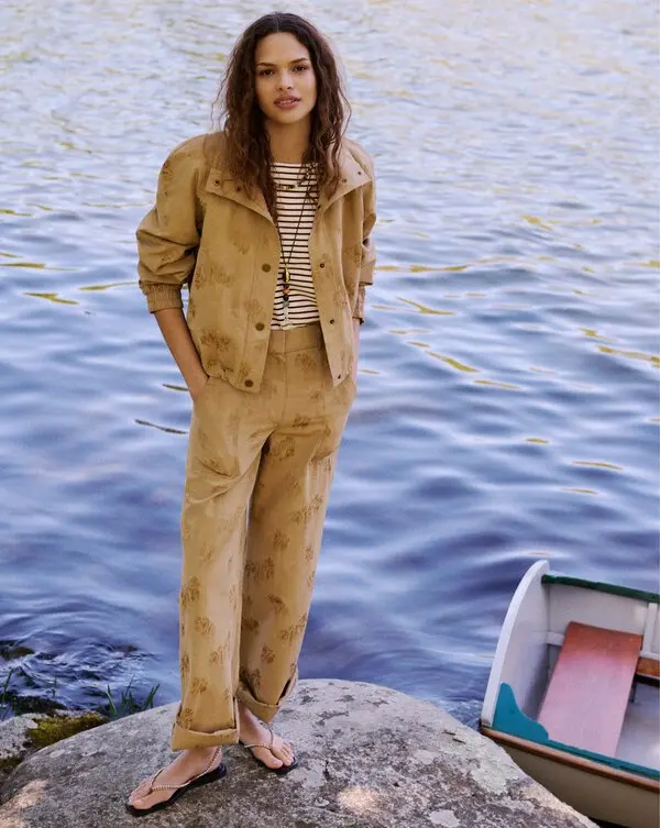 Veronica Beard Ainsworth Jacquard Jacket - Sand