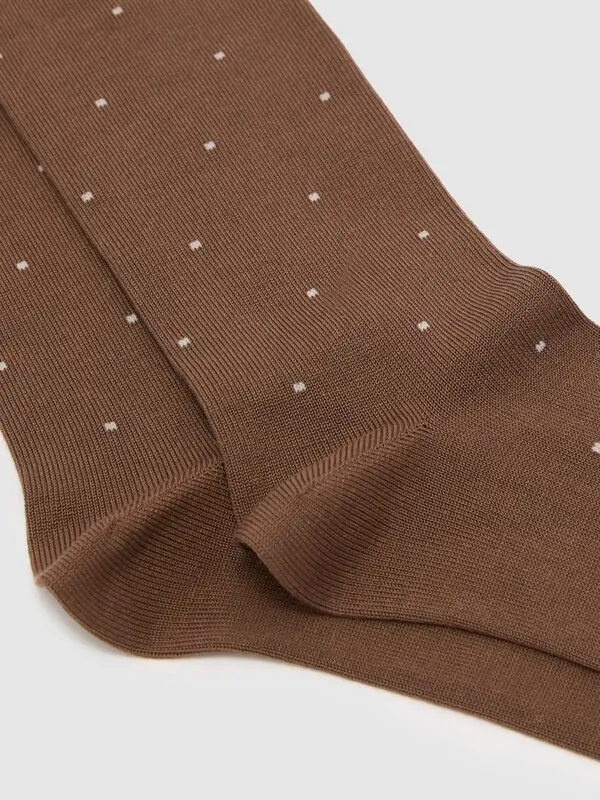 REISS Spot Mario Spot Mercerised Cotton-blend Polka-dot Socks