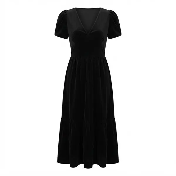 YUMI Velvet Midi Dress