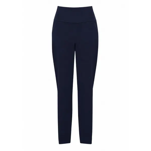 SACHA DRAKE Tapered Leg Stretch Pant In Navy - Blue
