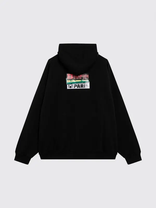 Balenciaga Cotton Hoodie With Graphic Print