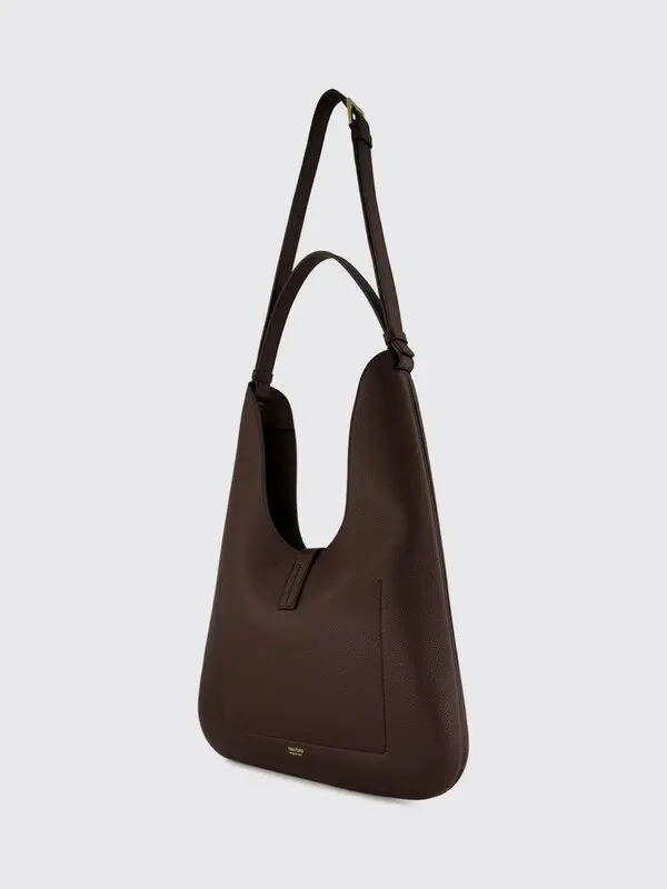 TOM FORD Grained Calfskin Hobo Bag With Monogram Logo