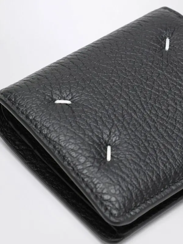 MAISON MARGIELA Grained Leather Bifold Wallet With Four Stitches