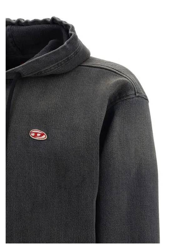 DIESEL® Logo-patch Long-sleeved Hoodie