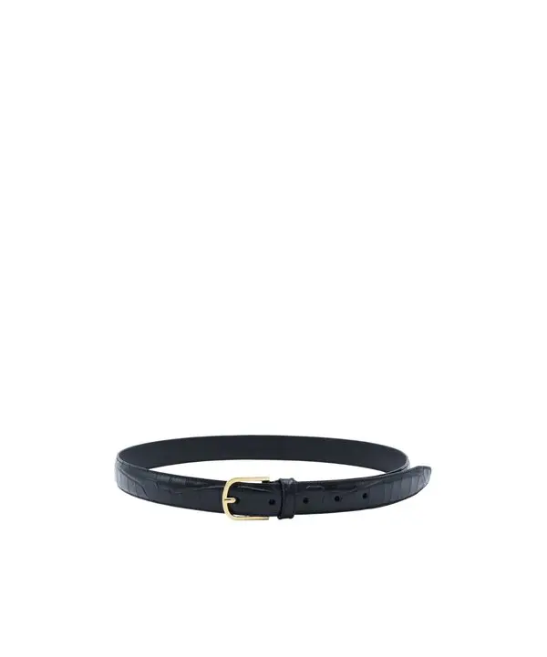 TOTEME Slim Crocodile-embossed Belt