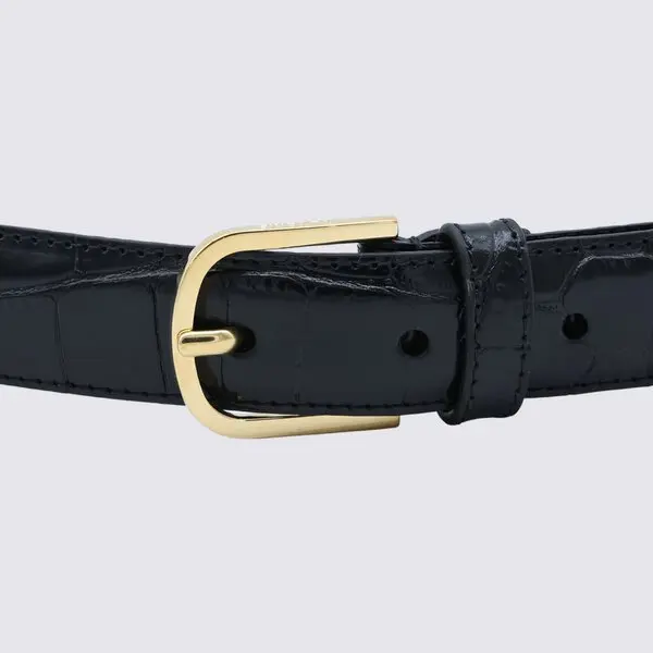 TOTEME Slim Crocodile-embossed Belt