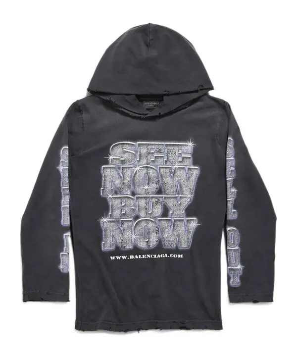 Balenciaga Snbn Long-sleeved Hoodie