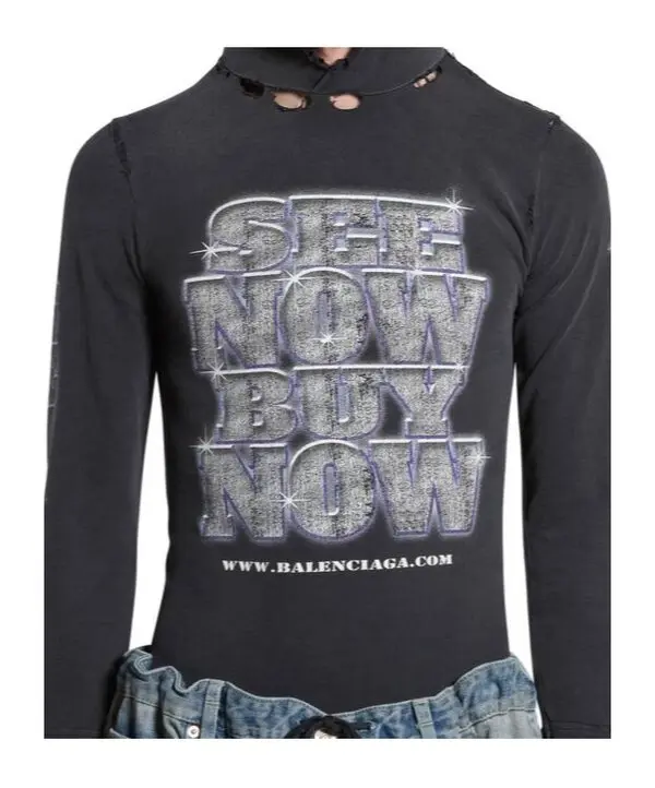 Balenciaga Snbn Long-sleeved Hoodie