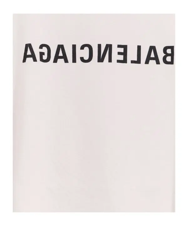 Balenciaga Logo Printed Distressed T-shirt