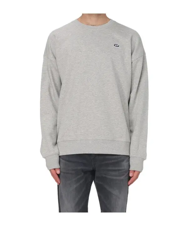 DIESEL® Long-sleeved Pullover Hoodie - Gray