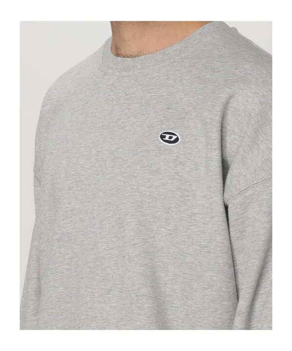 DIESEL® Long-sleeved Pullover Hoodie - Gray