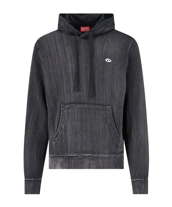 DIESEL® Logo Patch Drawstring Hoodie