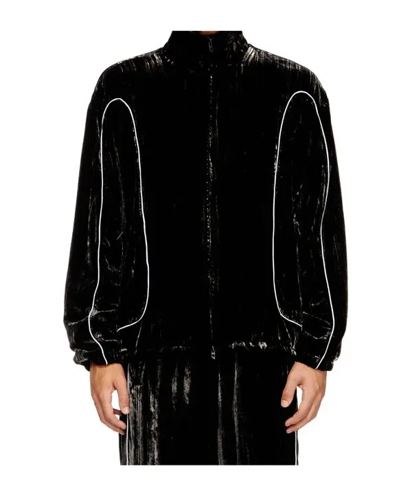 DIESEL® Velvet Contrast-piping Track Jacket