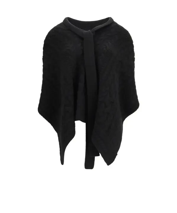 Ermanno Scervino Cable-knit Tie-front Cape