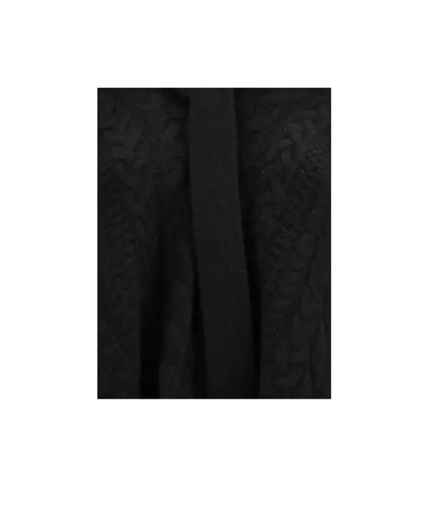 Ermanno Scervino Cable-knit Tie-front Cape