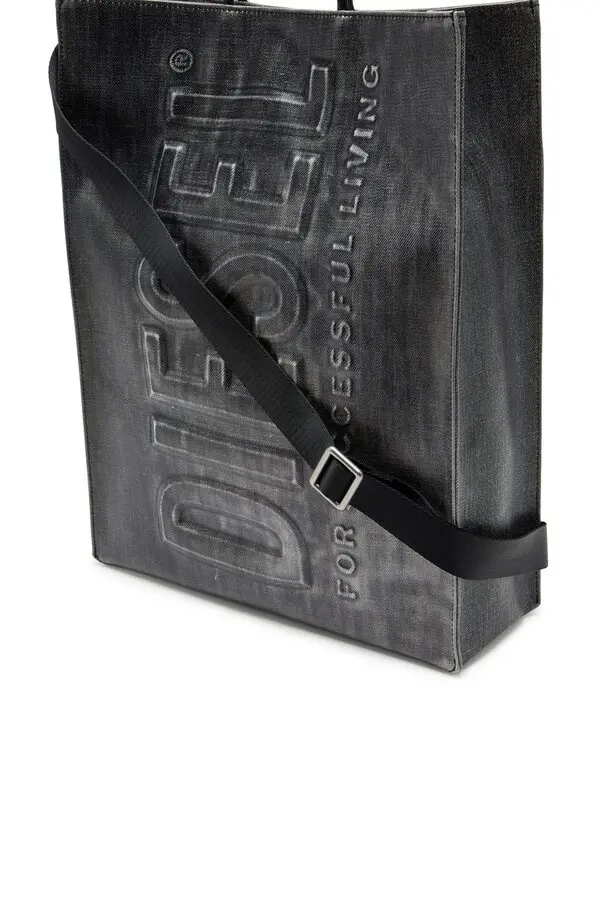 DIESEL® Dsl 3d Logo-embossed Top Handle Tote Bag