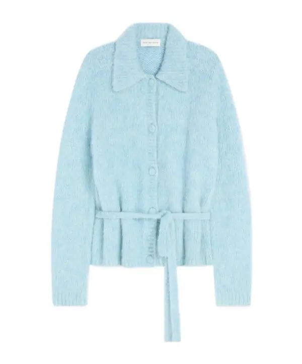 Dries Van Noten Polo Cardigan - Light Blue