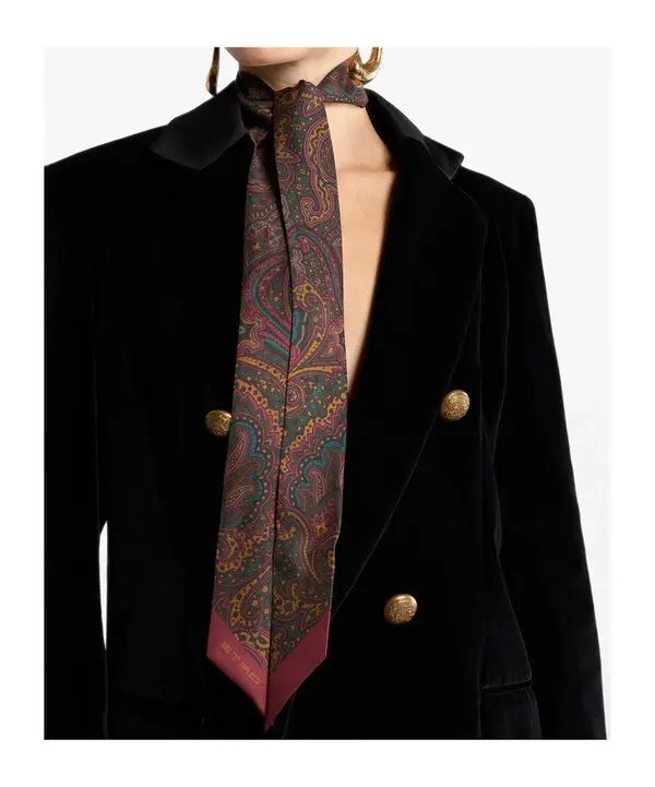 Etro Pointed-tip Silk Scarf