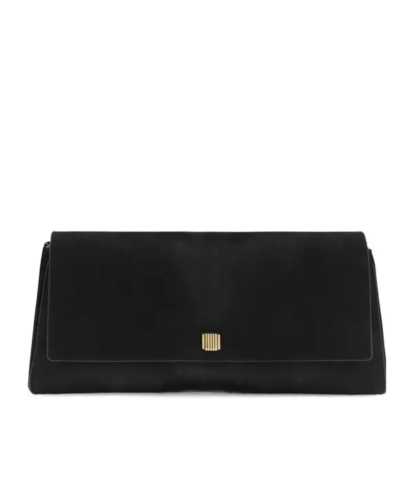 Khaite Audrey Leather Clutch Bag - Black