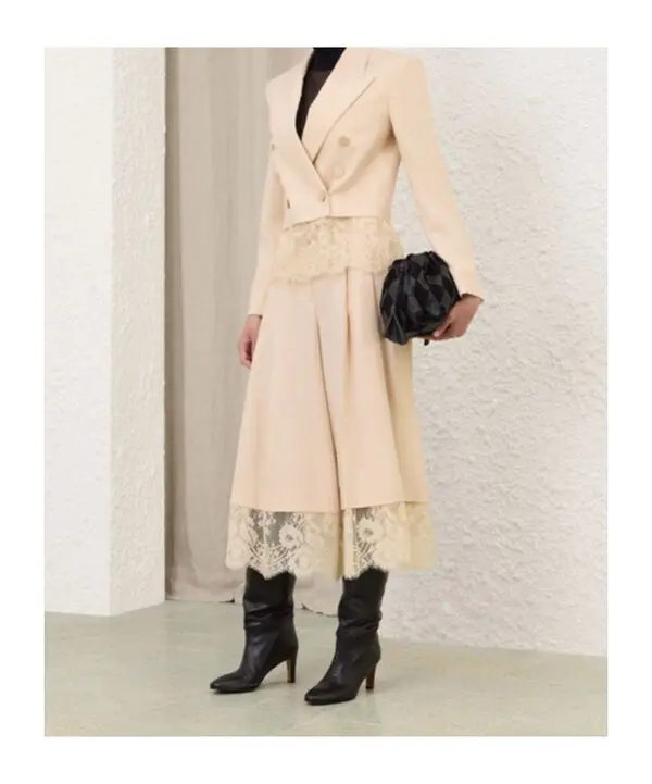Zimmermann Valiant Lace Cropped Blazer