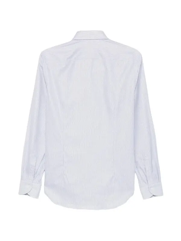 Canali Micro-check Long-sleeve Shirt