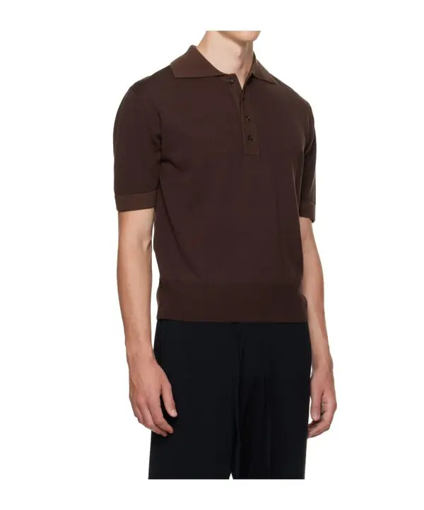 ENTIRE STUDIOS Button-front Short-sleeve Polo Shirt