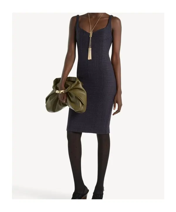 Balmain Tweed Dress With Spaghetti Straps