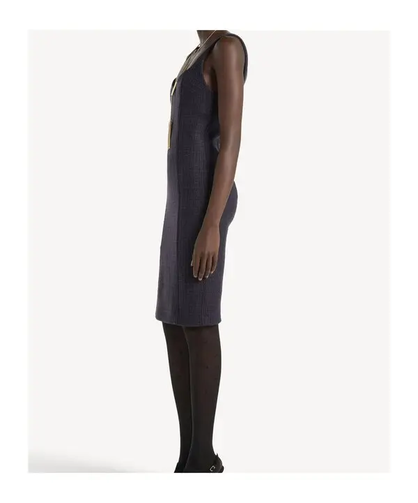 Balmain Tweed Dress With Spaghetti Straps
