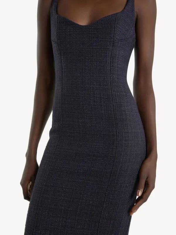 Balmain Tweed Dress With Spaghetti Straps