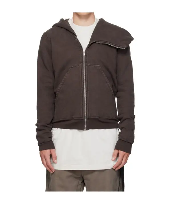 Rick Owens Zip-up Hoodie - Dark Gray