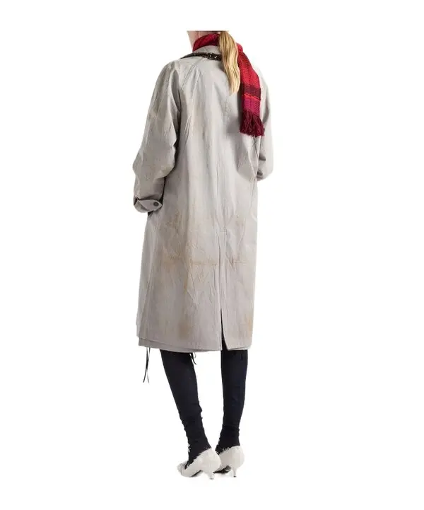 Prada Embellished Houndstooth Trim Coat