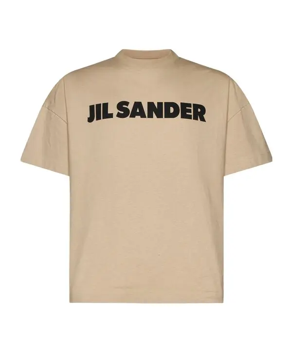 JIL SANDER Logo Printed Crewneck T-shirt - Nude